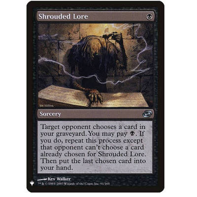 牌客窝 万智牌 久掩知识 Shrouded Lore 银 黑