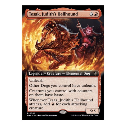万智牌 裘蒂丝的地狱犬特煞 Tesak, Judith's Hellhound 金 红