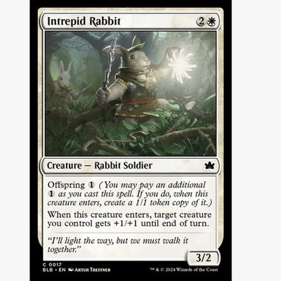 牌客窝 万智牌 无畏勇兔 Intrepid Rabbit 铁 白色