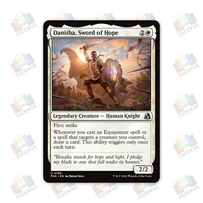 牌客窝 万智牌 希望之剑达妮莎 Danitha, Sword of Hope 银 白 闪
