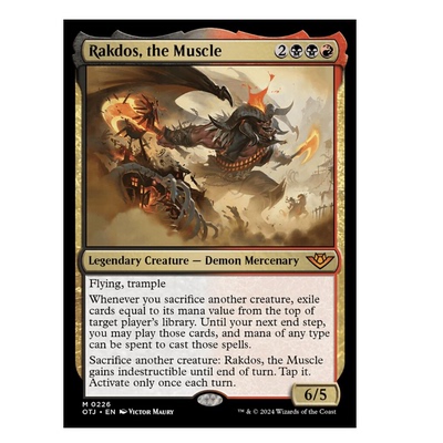 牌客窝 万智牌  帮凶魔头拉铎司  Rakdos, the Muscle 秘稀  多色
