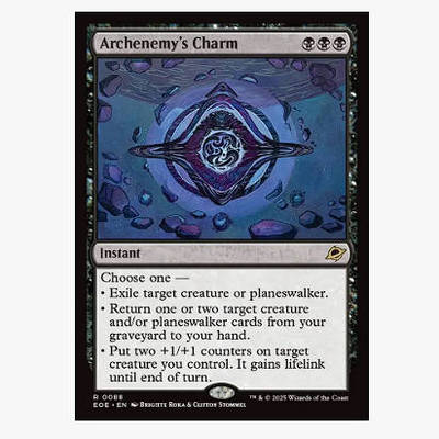 牌客窝 万智牌 大魔王的护符 Archenemy's Charm 金 黑