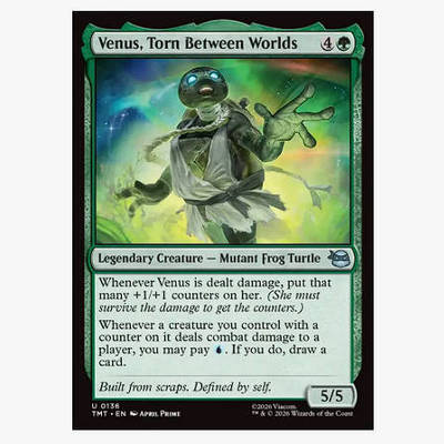 万智牌 多界撕扯维纳斯 Venus, Torn Between Worlds 银 绿