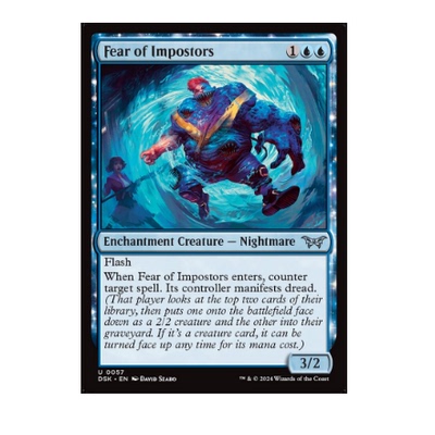 牌客窝 万智牌 冒名惧影 Fear of Impostors 银 蓝 闪