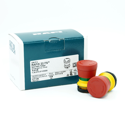 德国原装进口品牌RAFI 22FS+系列新款急停按钮红色蘑菇头红色箭头