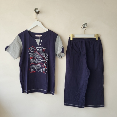 棉睡衣家居服女士休闲