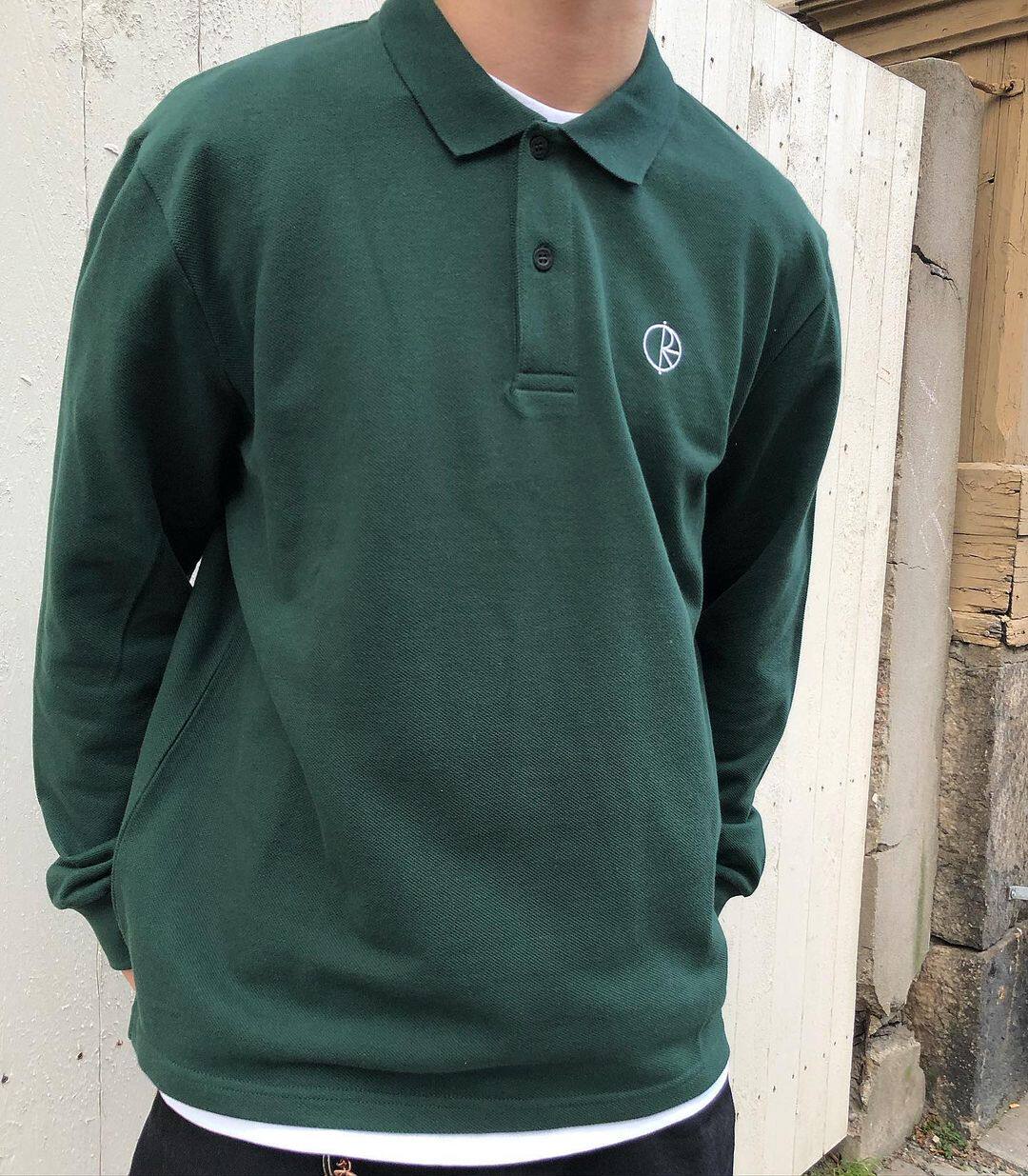 Polar Skate Co LS Shirt 刺绣滑板长袖宽松Polo衫T恤潮