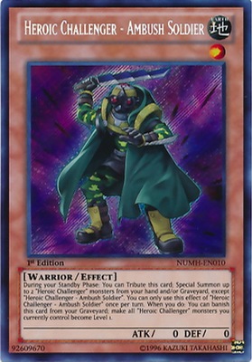 游戏王 美版 正版 - 英豪挑战者 伏击兵 Heroic/银碎/NUMH