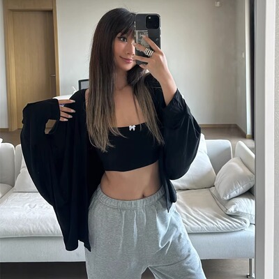 欧美风莫代尔开衫百搭
