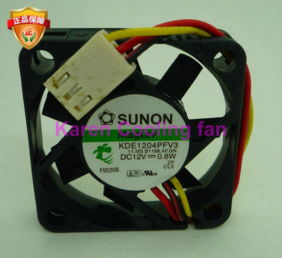 SUNON/建准KDE1204PFV3 4010 DC12V 0.8W 4cm 3线 静音散热风扇