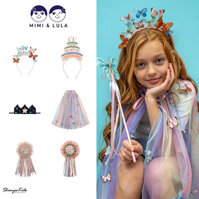 Shinyee▲mimi lula ss26春夏儿童生日发饰发箍皇冠 勋章 斗篷
