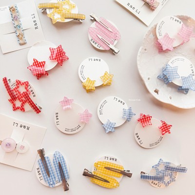 Shinyee▲Rae 儿童手工发夹蝴蝶结星星小女孩发卡发绳发圈发饰