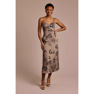 2025 02美国专柜正品代购celebrate新娘结婚晚礼服伴娘V领连衣裙