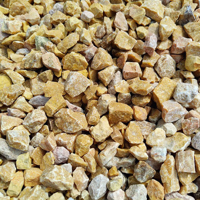 厂家直供中国黄石子黄色石子砾石/卵石1-2cm3-5cm等黄色洗米石
