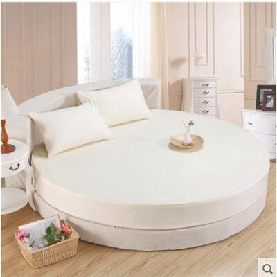rkt4酒店纯色圆床笠5面席梦思全包隔尿透气防水保护罩圆形床罩床