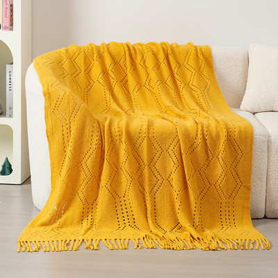 夏季办公室空调午睡针织毯子客厅沙发床尾盖毯休闲披肩毯blanket