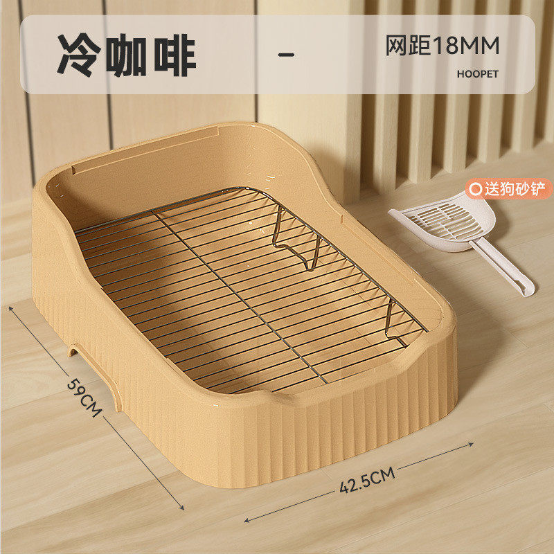 热销中小型犬排尿冲洗狗便盆围栏式狗尿盆定点可拉屎宠物厕所