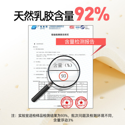 W1TR泰国原产乳胶芯床垫3d纤维床垫两面睡感 5cm厚度二合一