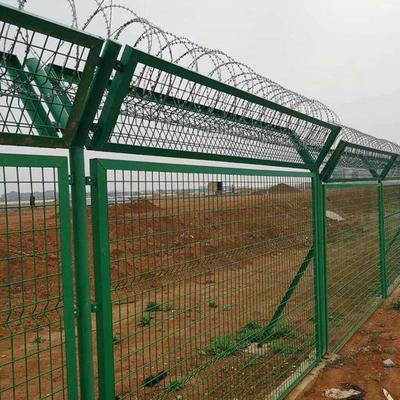 机场护栏网Y型柱刺丝滚笼小区围墙刀片刺网看守所围界防护网