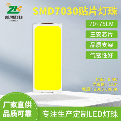 白光7030灯珠led灯珠路灯太阳能系列70-75光通量日光灯户外批发