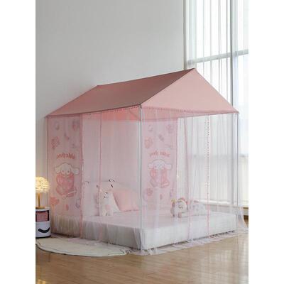 9opu批发新款蚊帐蚊帐女孩公主风家用卧室床帘落地儿童床树屋蚊