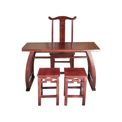 加工木质国学桌书法书画桌学习桌椅马鞍桌批发学生桌诵经桌中式
