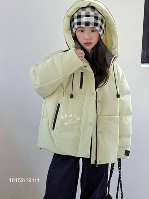 布芮欧2025冬新款女童三防90白鸭绒儿童羽绒服加厚洋气外套18152