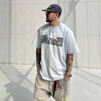 韩国代购街头潮流字母短袖T恤衫