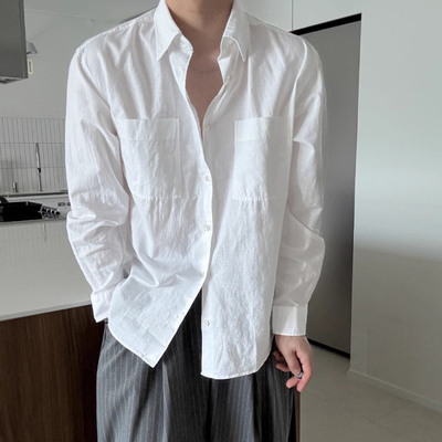 韩国代购男装高档长袖衬衫