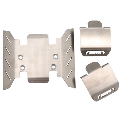 SCX6 RC模型攀爬车不锈钢底盘护甲 前后桥护蛋仿真JEEP JLUWRANG