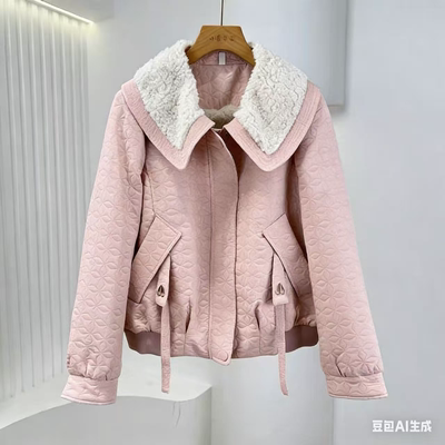 W738 秋款韩版时尚休闲百搭加绒加厚短款外套JR