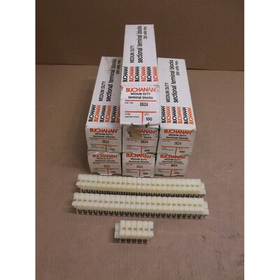 QTY 100) 0624 Buchanan NEW In Box Terminal Blocks TE Connect