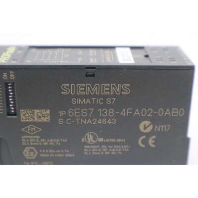 西门子 6ES7-138-4FA02-0AB0 6ES71384FA020AB0 PROFIsafe Simati