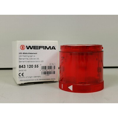 WERMA 843 120 55 84312055 24VDC RD LED Blitzlichtelement NEW