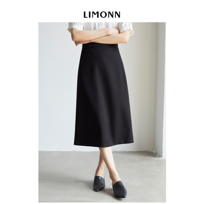 LIMONN中长裙a字气质通勤半身裙