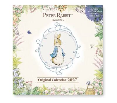 现货 2027年日本彼得兔台历挂历Peter Rabbit兔猫咪漫画动画插画