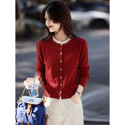 2026年春季新款花边针织开衫女装SXZZS26037