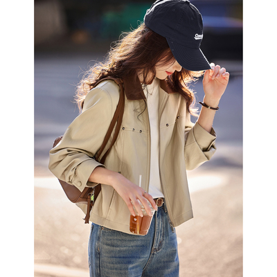 2026年新款春秋休闲撞色翻领外套SXWT26023