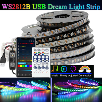 幻彩ws2812b灯带app遥控音乐跑马