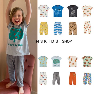 ins小众夏季轻薄灯笼裤短袖T恤