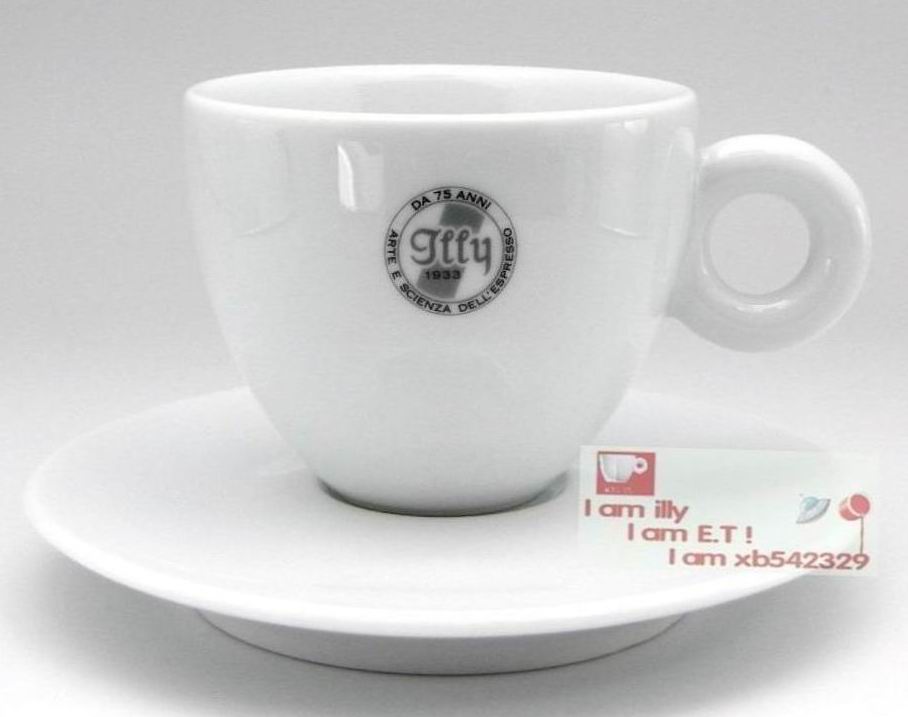 意大利illy2008年 纪念品牌创立75周年 双LOGO纪念版卡布咖啡杯
