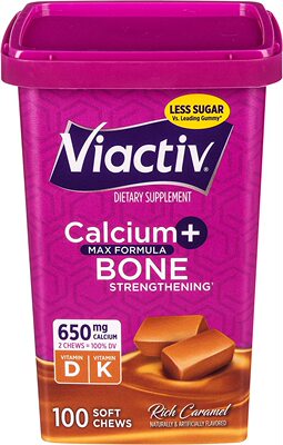 美国代购Viactiv Calcium +Vitamin D3 Supplement Soft Chews