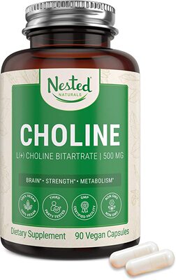 美国代购Choline Bitartrate 500mg | Promotes Brain Health