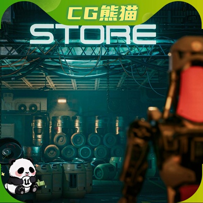 UE5.1-5.8 Cyberpunk Market Underground 赛博朋克地下市场黑市