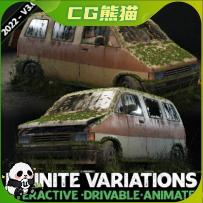 UE5虚幻5 Procedural Vehicles - Van 程序化脏乱面包车蓝图