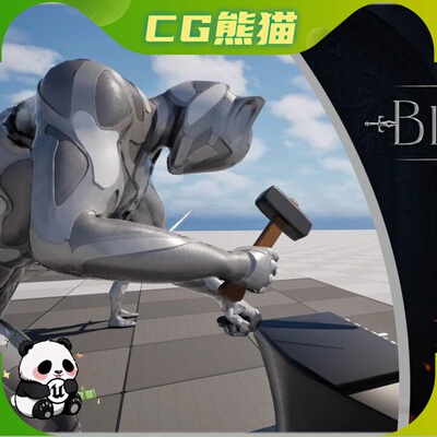 UE5虚幻5.7 Blacksmith Animation Pack 游戏人物铁匠铸造动画包