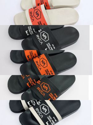 日本订单 RVCA  CHAINMAIL SHOWER SLIDE时尚凉鞋 拖鞋