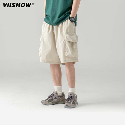 VIISHOW薄款夏季运动工装短裤