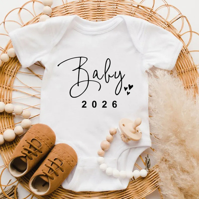 Baby 2026 Babysuit 2026年的宝宝印花爬服哈衣夏纯棉短袖连体衣