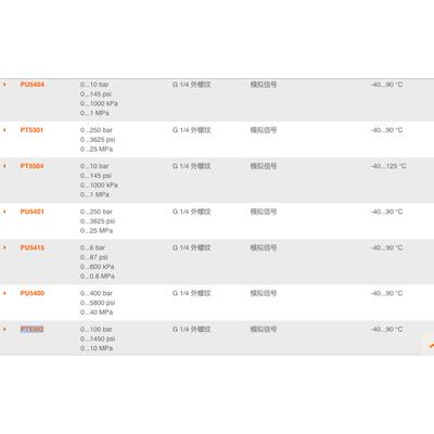 议价IFM压力传器PU5404 PT5301 PT5504 PU5401 PU5415 PU5400PT53